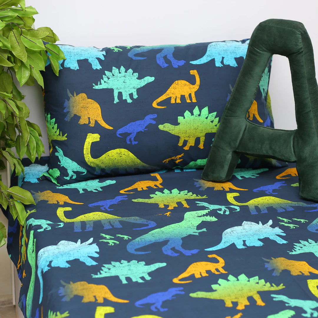 Roar into Comfort with Dino Bedsheets by PTH Homes