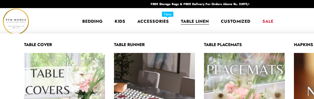 Elevate Your Dining Experience with PTH Homes' Exquisite Table Linen C