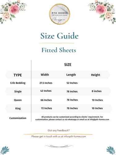 PTH HOMES-SIZE CHART – PTH Homes